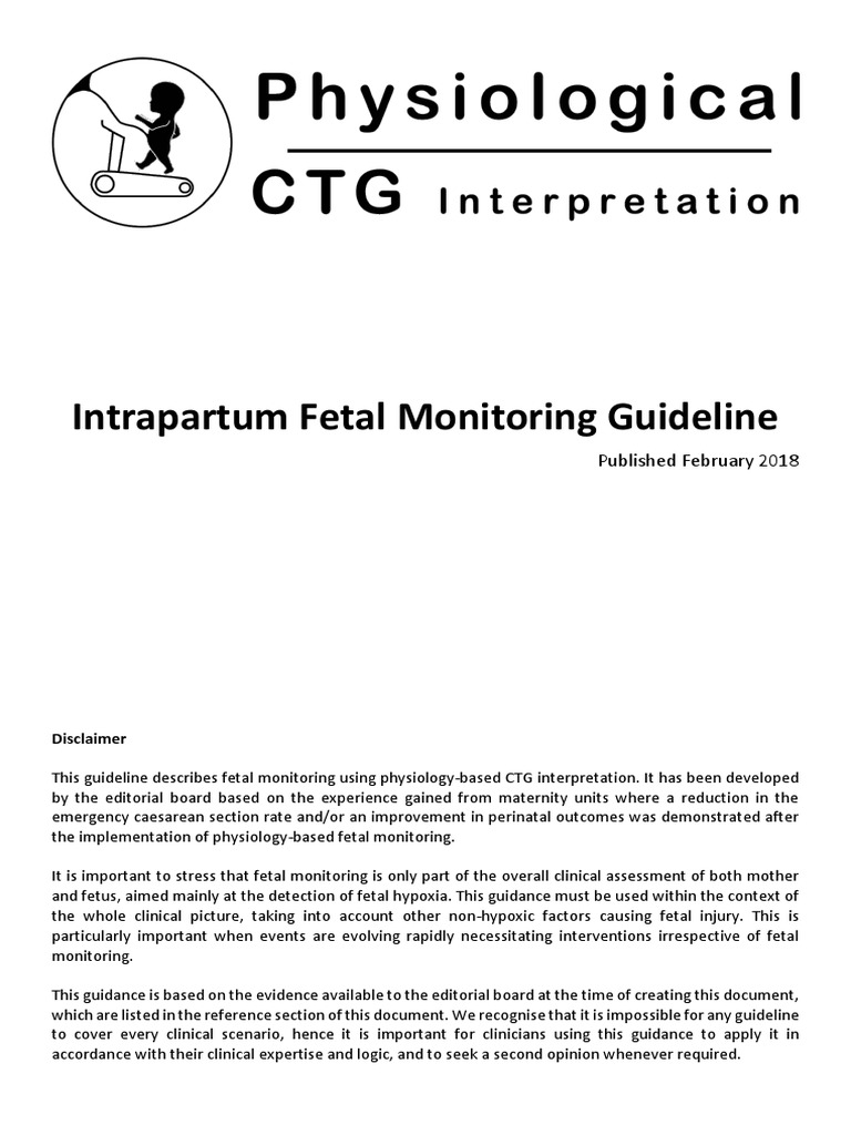 Intrapartum Fetal Monitoring Guideline - Physiological-CTG PDF | PDF ...