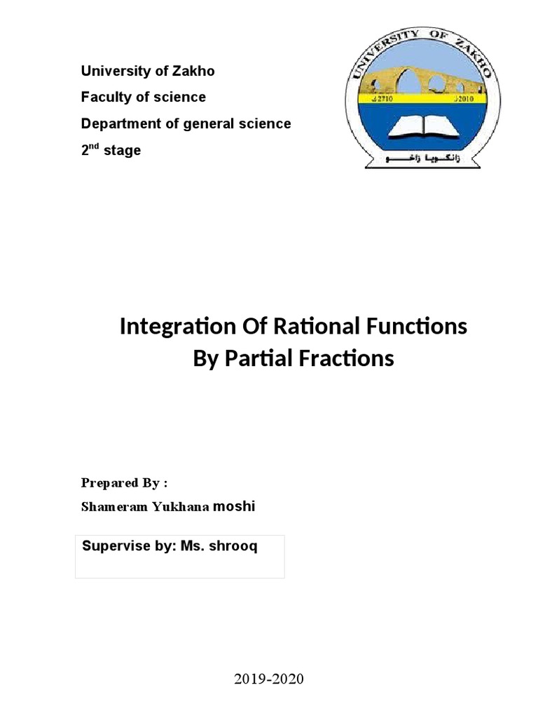 Integration of Rational Functions by Partial Fractions | PDF | Integral ...