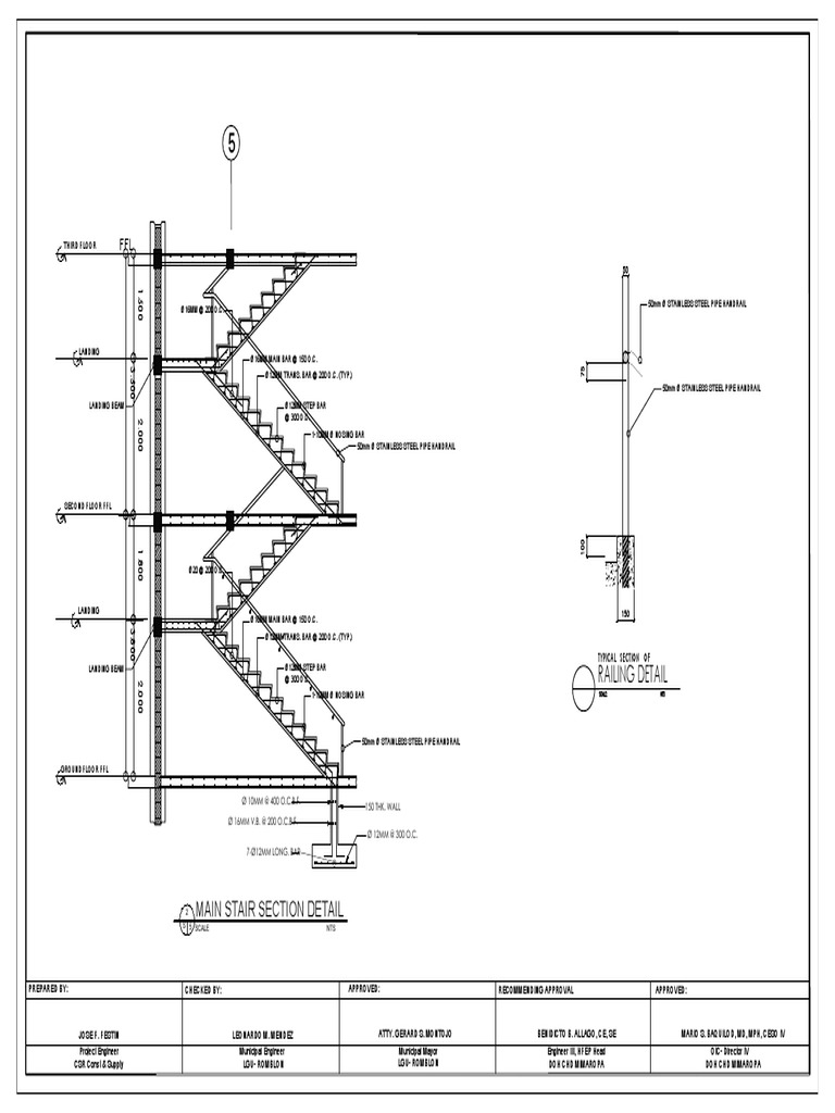 Typical Stairs Details | Download Free PDF | Components | Pedestrian ...