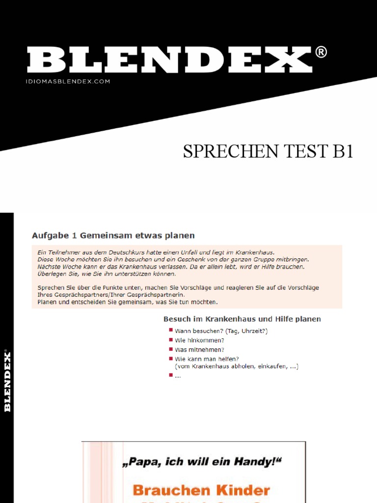 Sprechen B1 | PDF