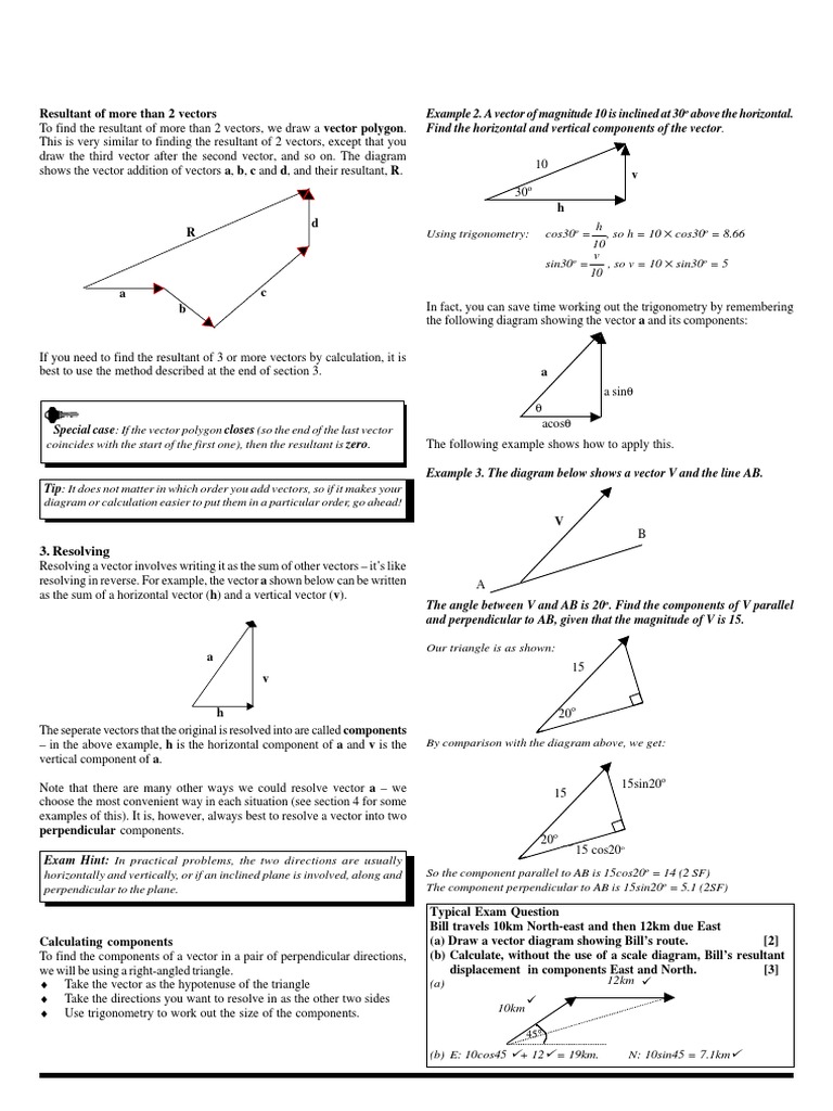 Vector Questions PDF | Download Free PDF | Force | Euclidean Vector