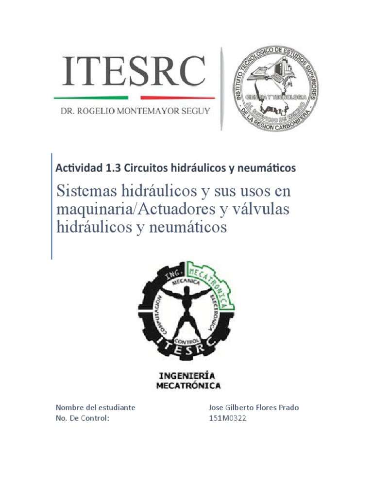 Itesrc Logo Circuitos Hidraulicos Y Neumaticos | PDF | Solenoide