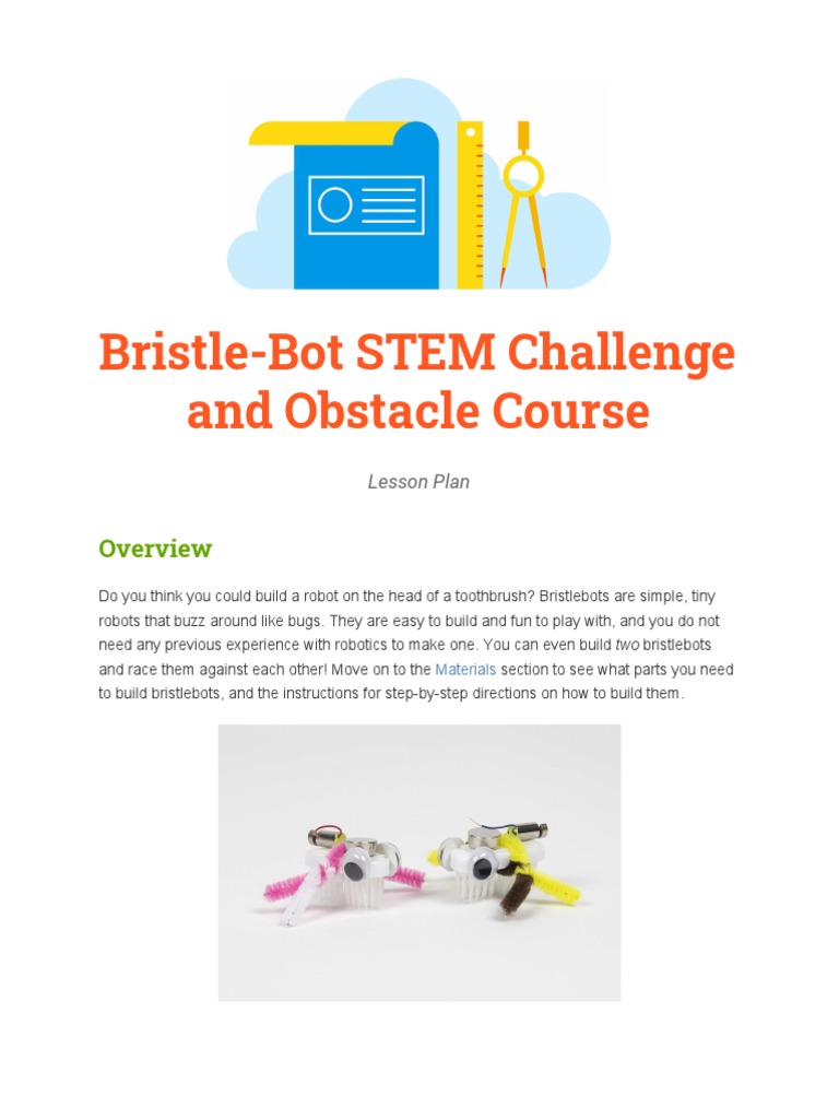 Bristle-Bot STEM Challenge and Obstacle Course: Lesson Plan | PDF ...