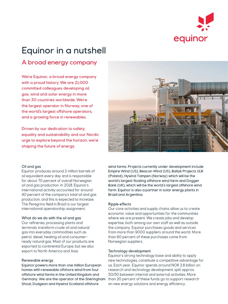 Equinor: Global Energy Leader Overview | PDF | Low Carbon Economy ...