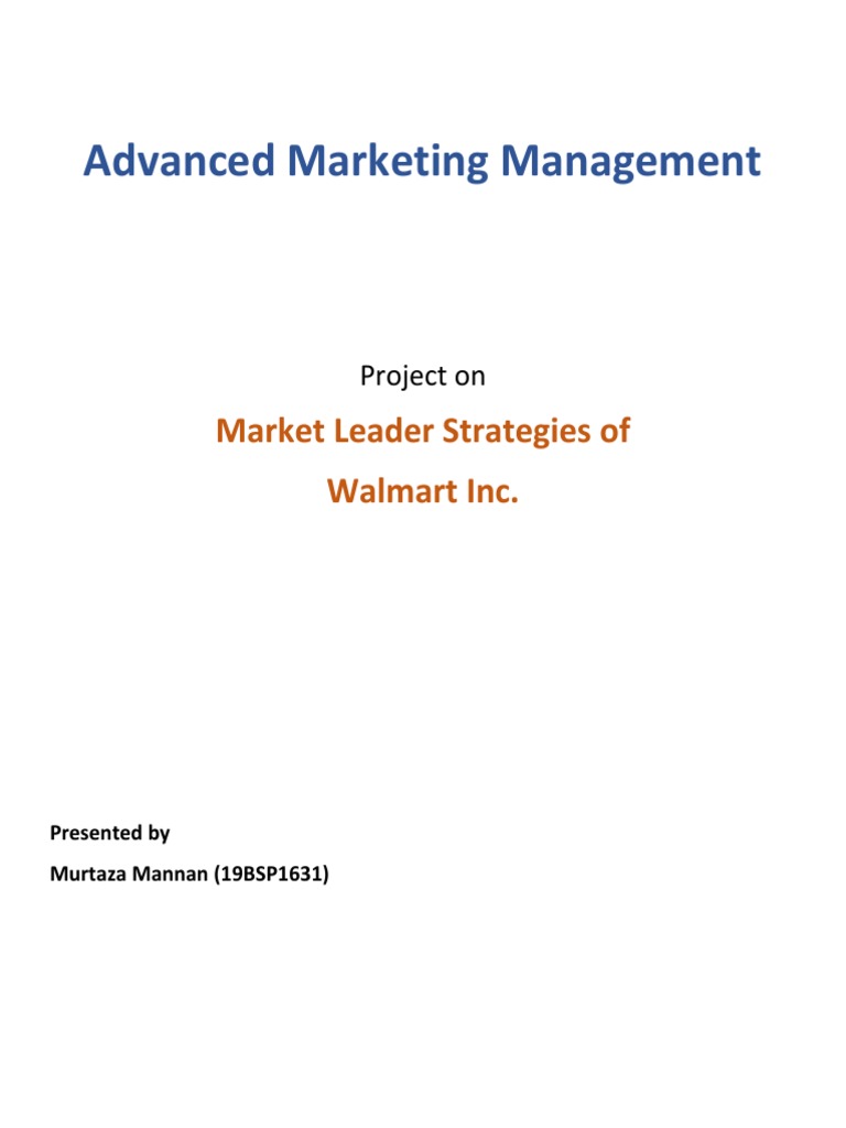 Walmart - Market Leader Strategies | PDF | Walmart | Retail