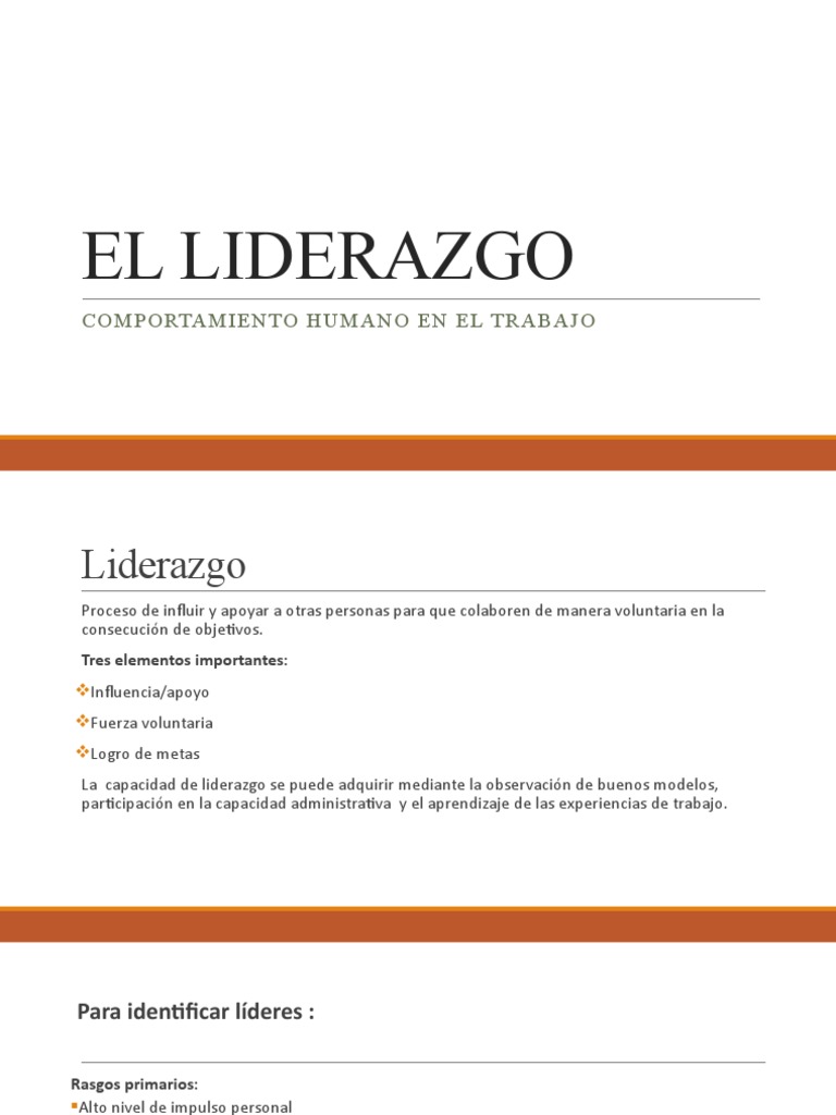 El Liderazgo Final | PDF | Liderazgo | Comportamiento