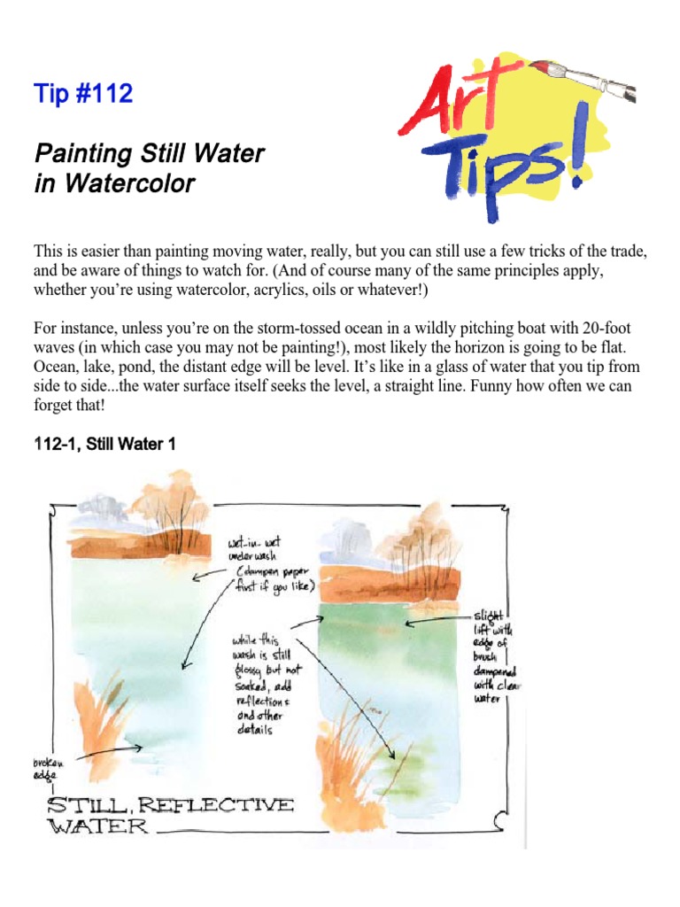 Painting Still Water in Watercolor | PDF | Watercolor Painting | Paintings