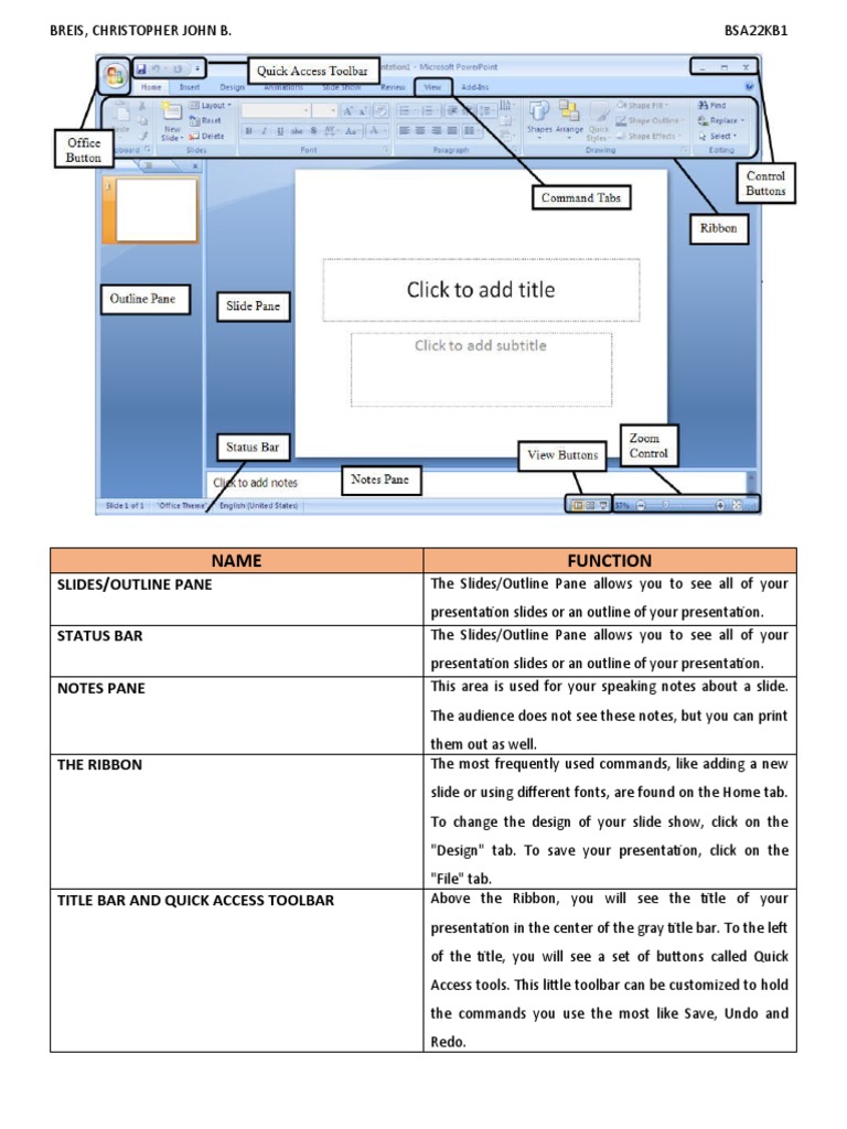 Microsoft Powerpoint Interface | PDF | System Software | Software