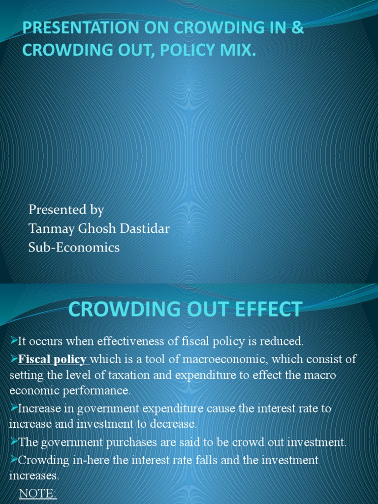Presentation On Crowding in & Crowding Out, Policy Mix.: Presented by ...