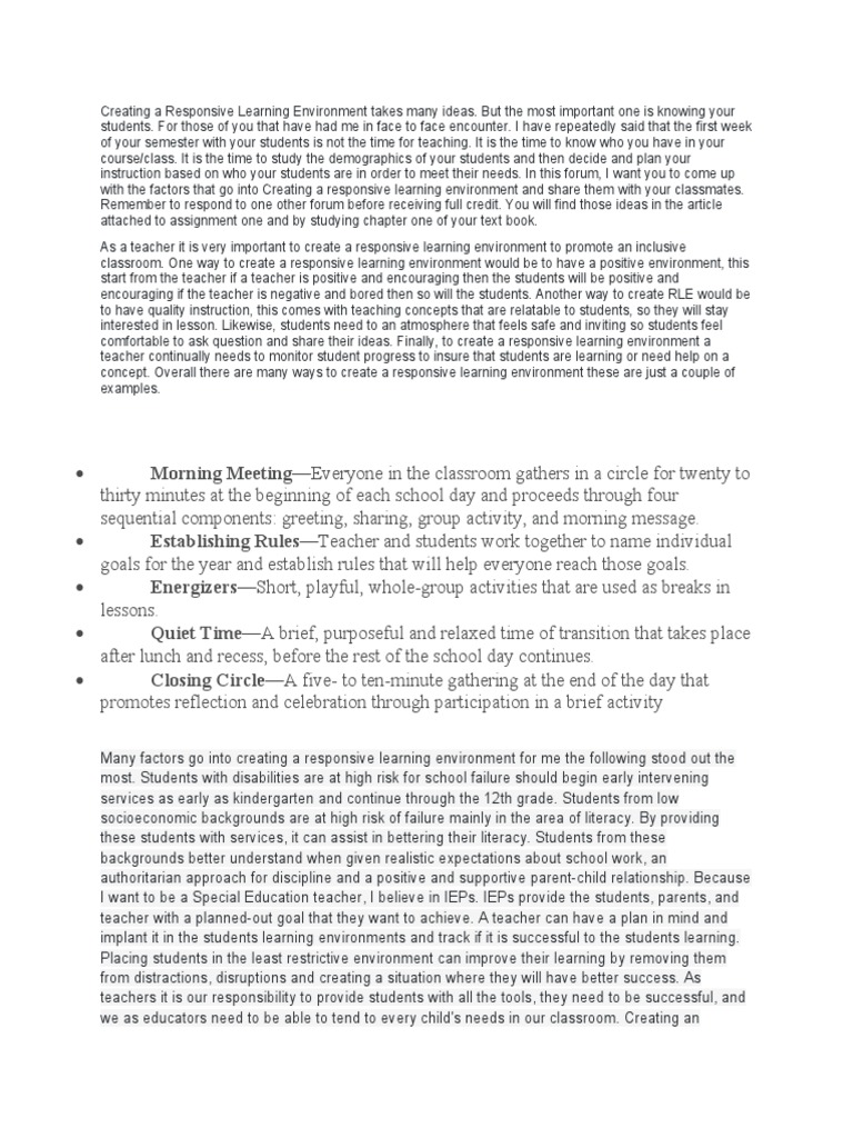 Week 1 Environment | PDF