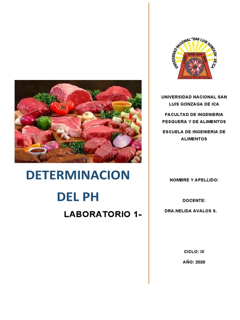 Determinacion de PH Matilde | PDF | Carne | Nutrición
