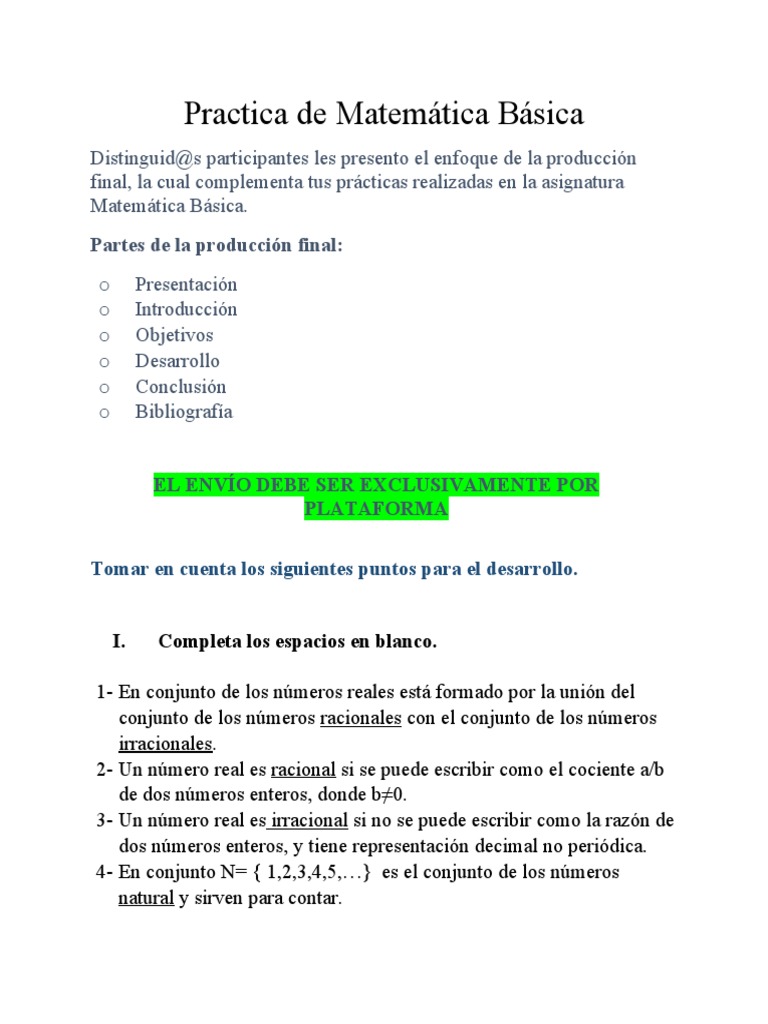 Guía Completa de Matemática Básica | PDF | Número Real | Número racional