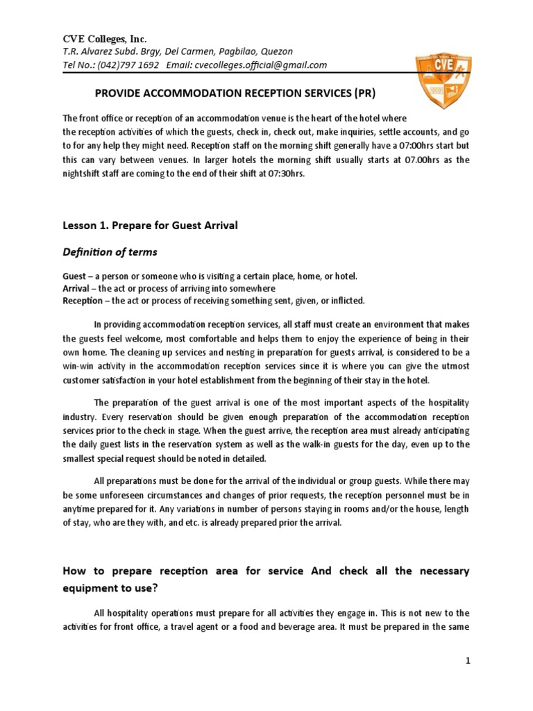 Front Office Module | PDF | Service Industries | Business