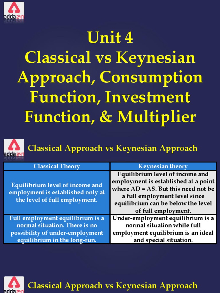 Classical vs Keynesian Economic Theories | PDF | Labour Economics ...