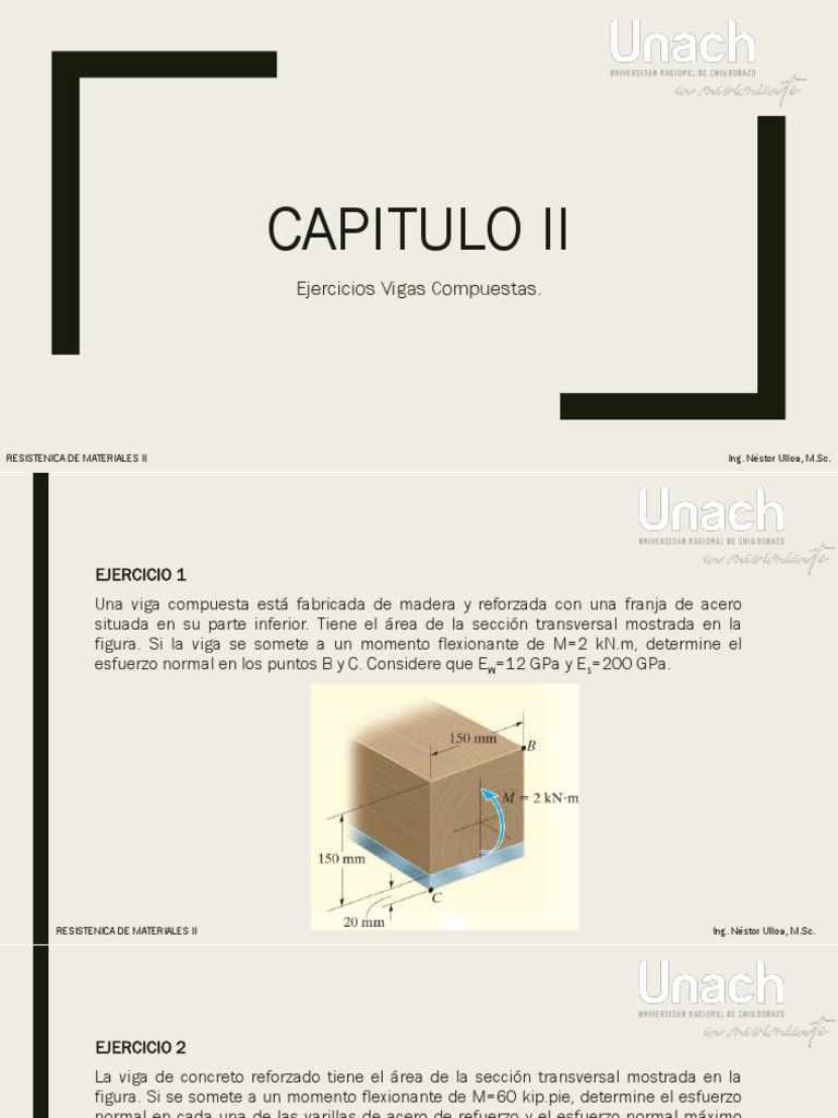 Capitulo II - Ejercicios de Vigas Compuestas | PDF | Hormigón | Física ...