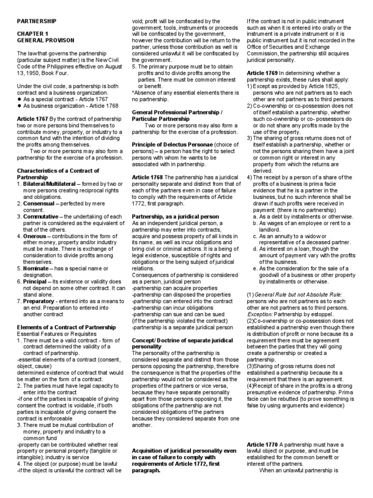 Exception: Partnership by Estoppel | PDF | Partnership | Property