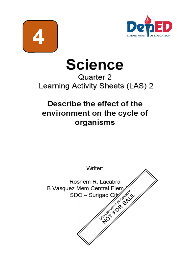 Science: Quarter 2 Learning Activity Sheets (LAS) 2 | PDF | Pupa | Insects