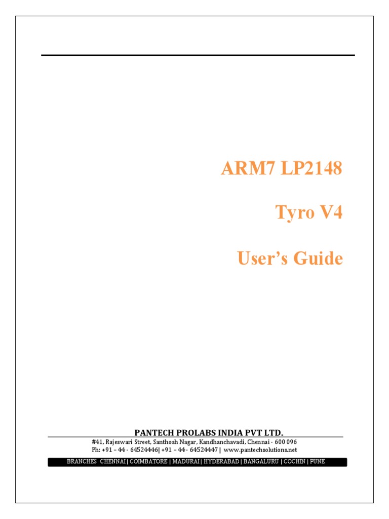 ARM7 LP2148 Tyro V4 User's Guide: Pantech Prolabs India PVT LTD | PDF ...