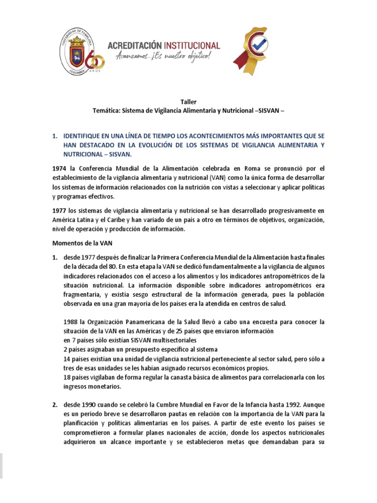 Actividad 4. SISVAN | PDF | Seguridad alimentaria | Nutrición
