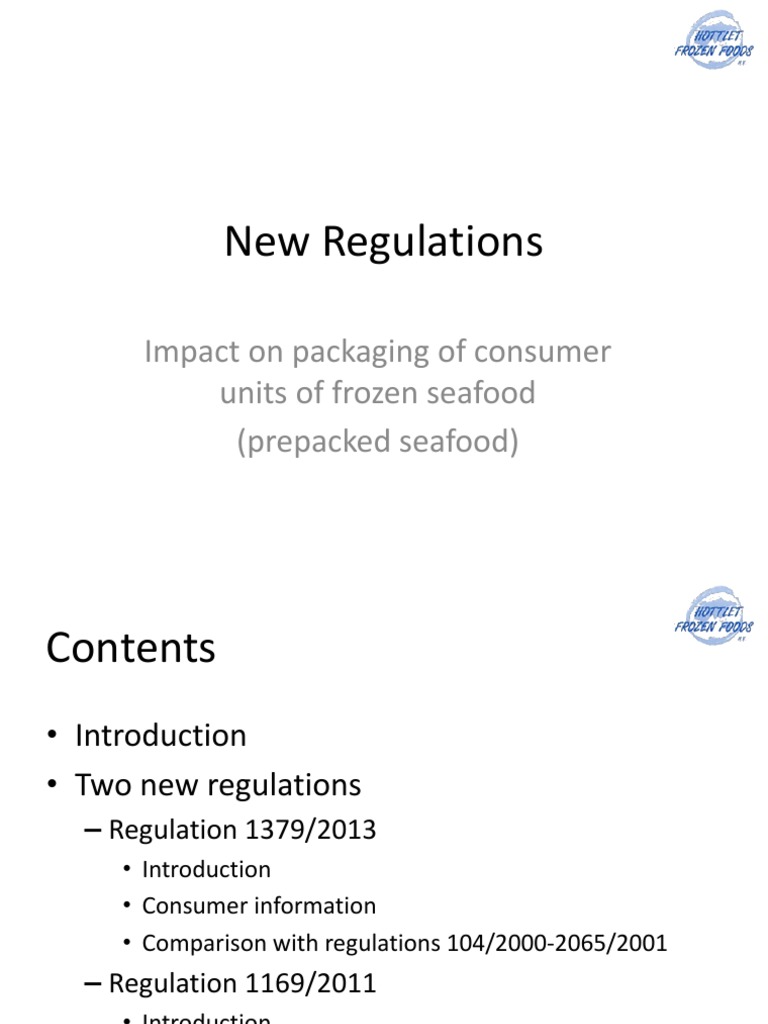 Summary New Packaging Regulations | PDF | Atlantic Ocean | Human Nutrition