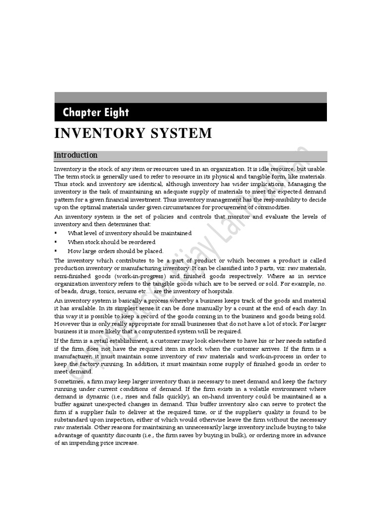 An Effective Inventory Management System: Tracking Inventory Levels ...
