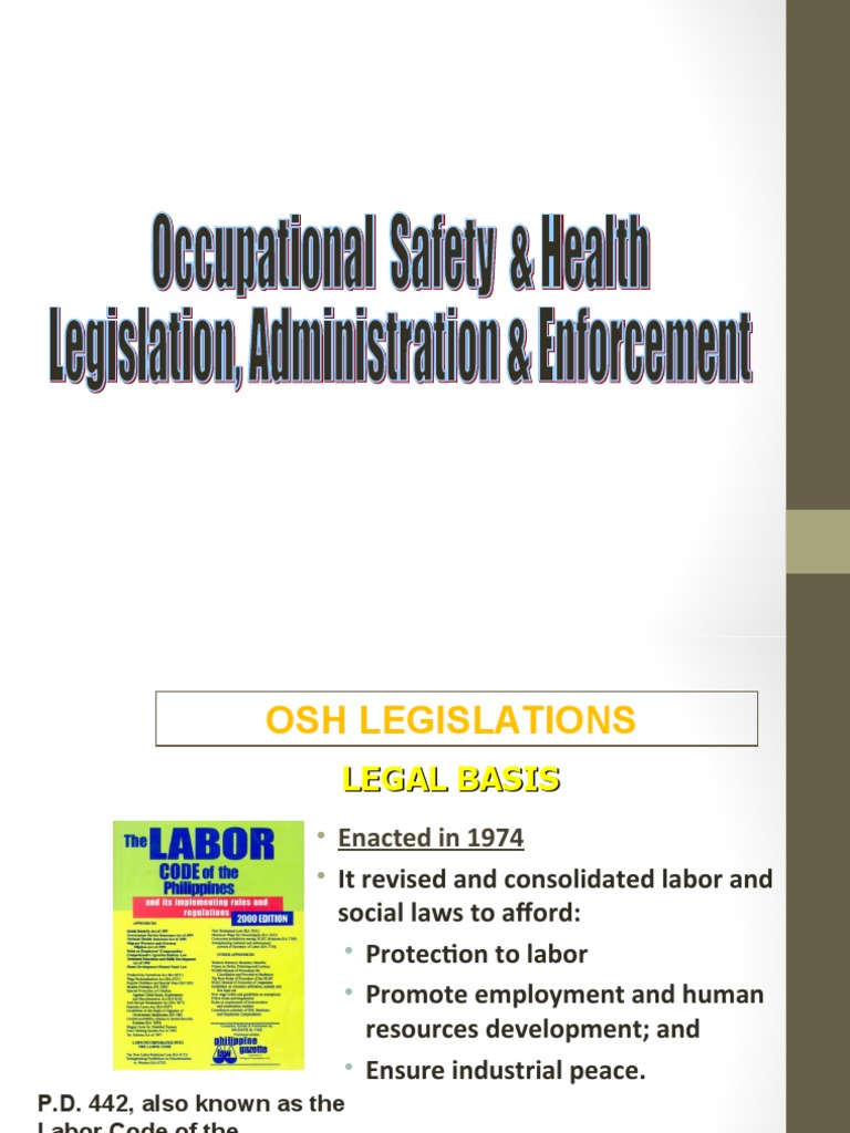 Osh Legislation 2019new | PDF | Personal Protective Equipment ...