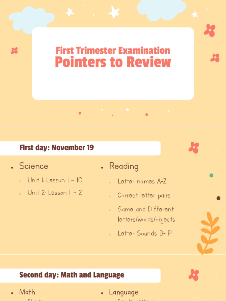 First Trimester Examination | PDF