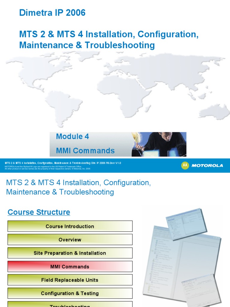 Dimetra IP 2006 MTS 2 & MTS 4 Installation, Configuration, Maintenance ...
