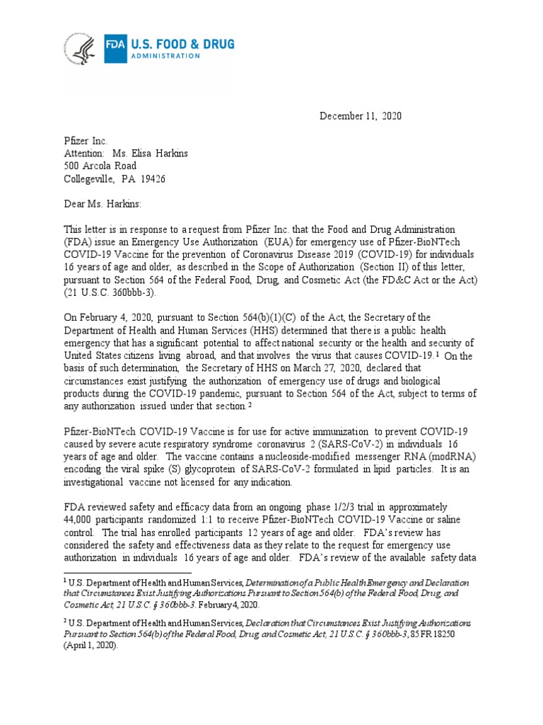 FDA Letter | PDF | Food And Drug Administration | Adverse Effect