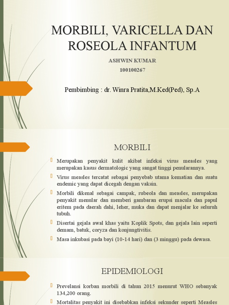 Morbili, Varicella Dan Roseola Infantum | PDF | Pengembangan Diri ...