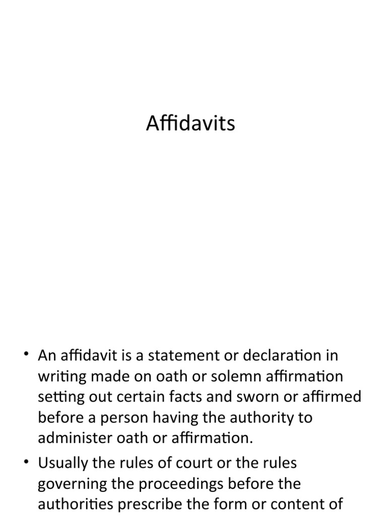 Affidavits | PDF | Affidavit | Notary Public