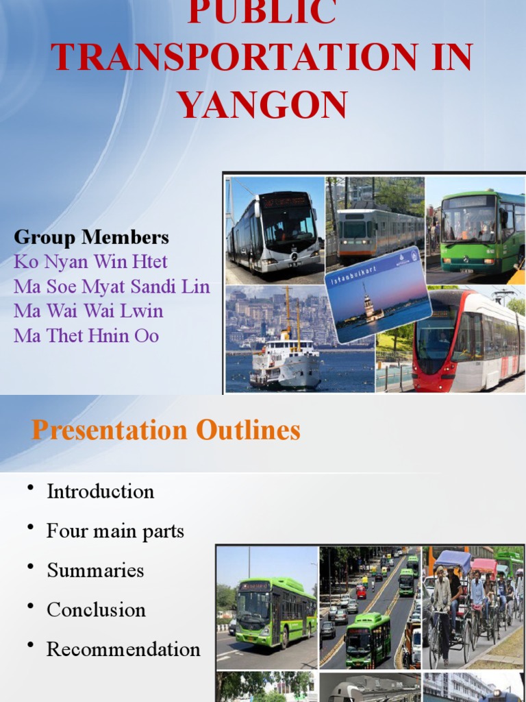 Public Transportation in Yangon (6-11-18 Final) | PDF | Public ...