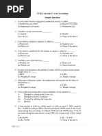 CMA Model Question Paper | PDF | Cost Accounting | Inventory