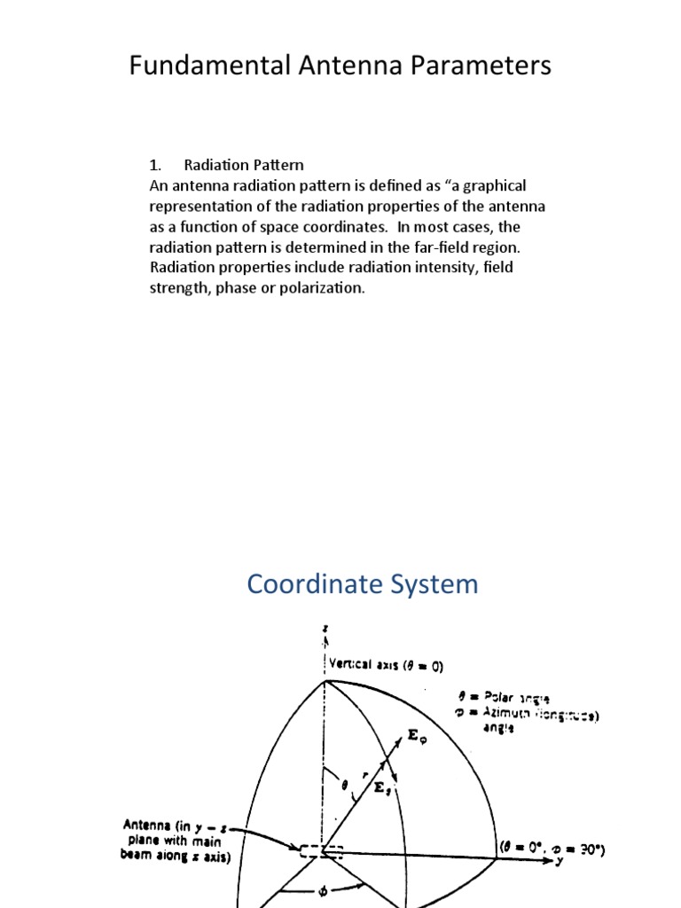 Fundamental Antenna Parameters | PDF | Antenna (Radio) | Broadcast ...