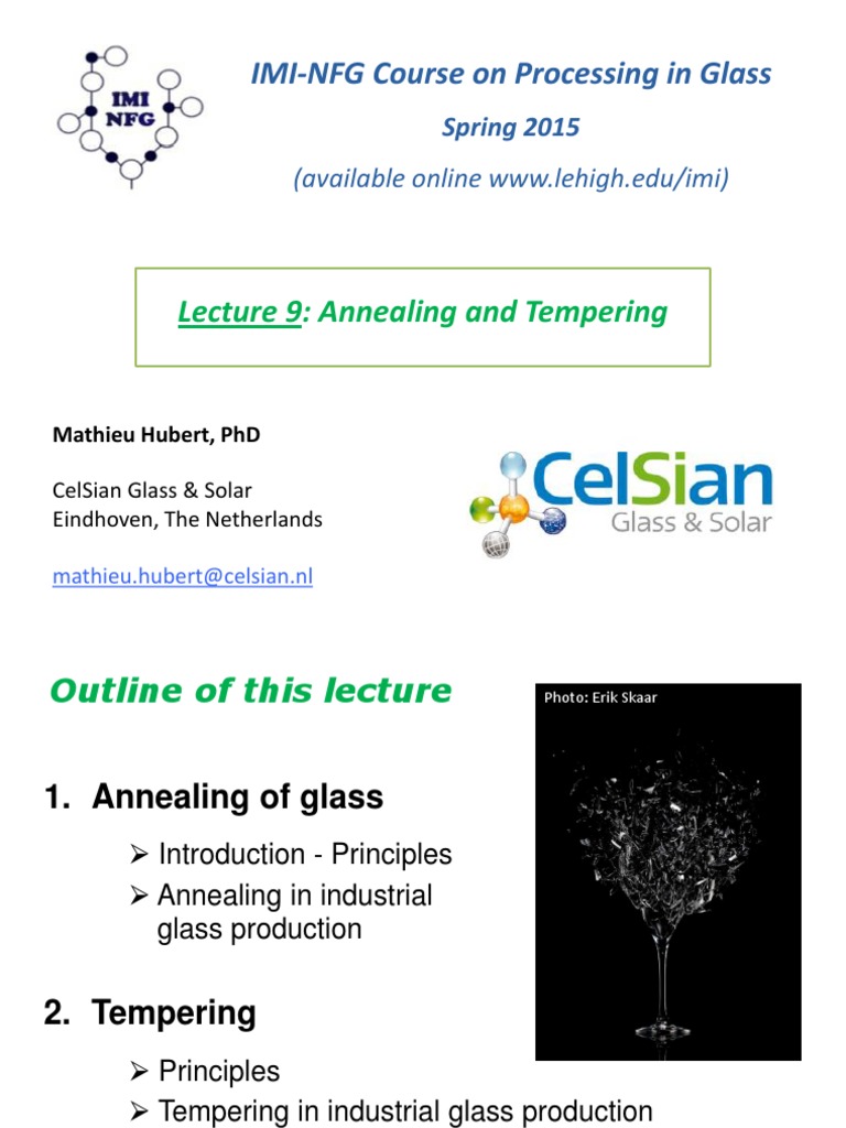 Lecture09 - Hubert - Annealing and Tempering | PDF | Glasses | Annealing (Metallurgy)