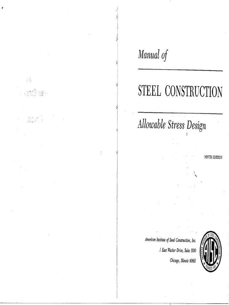 Allowable Stress Design 9th Edition Aisc 2 PDF | PDF