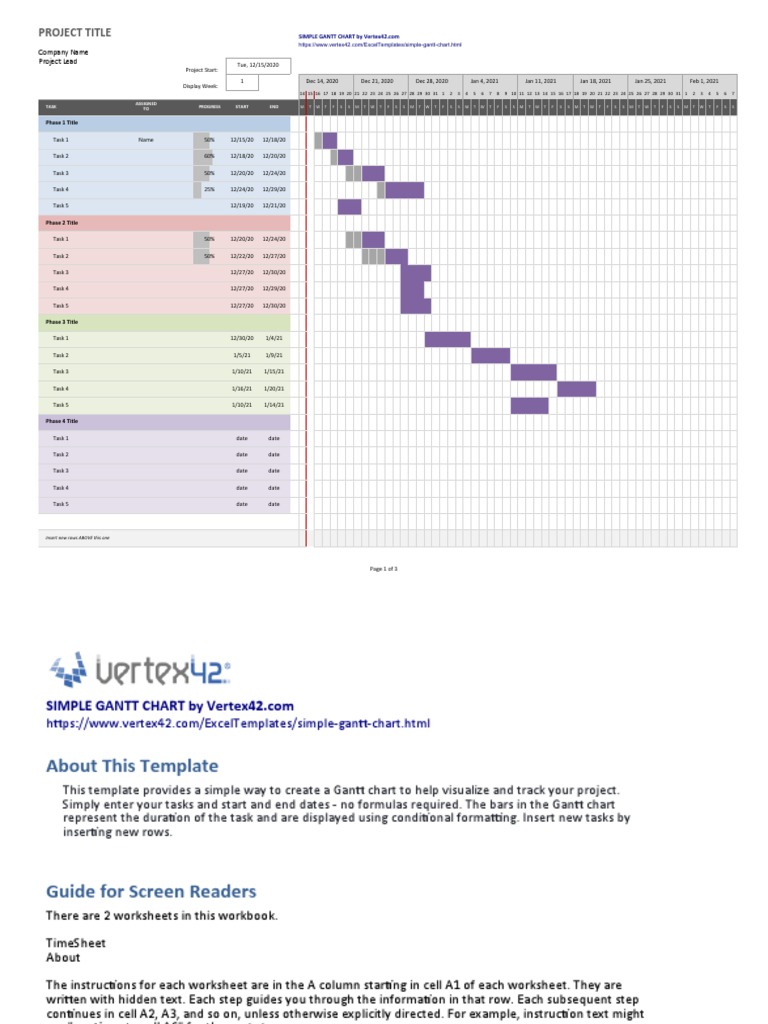 Simple Gantt Chart1 | PDF