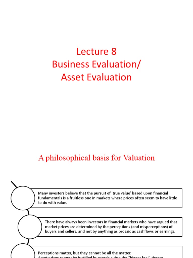 лекция 8 | PDF | Book Value | Valuation (Finance)