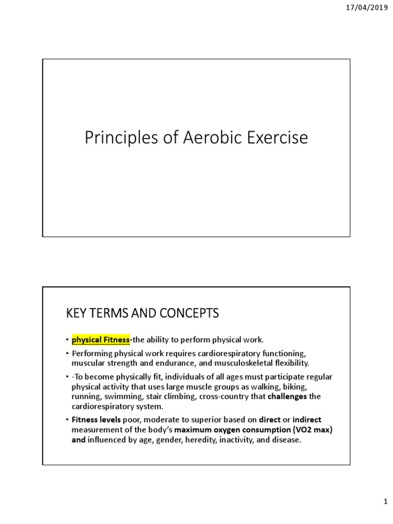 Principles of Aerobic Exercise | PDF | Adenosine Triphosphate ...