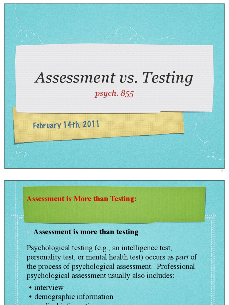 Psychological Assessment Insights | PDF | Psychological Testing ...