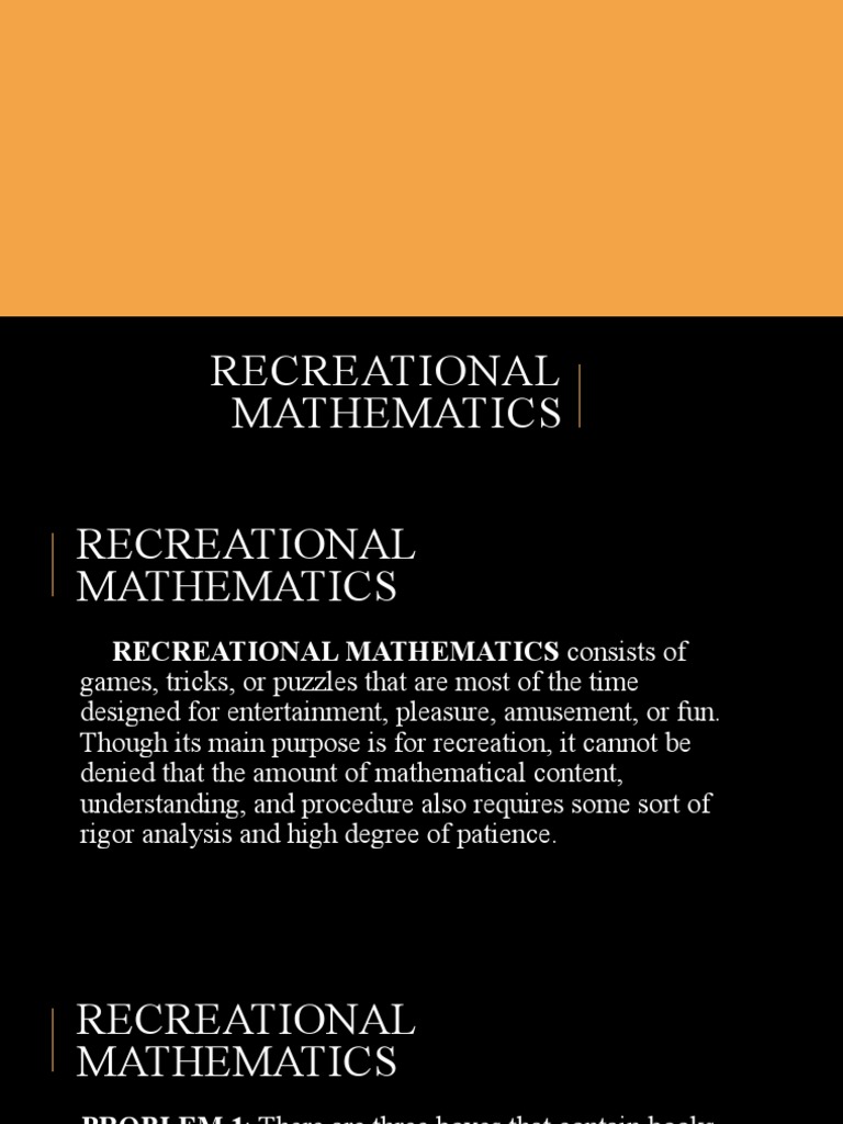 Recreational Mathematics | PDF | Analysis | Subtraction
