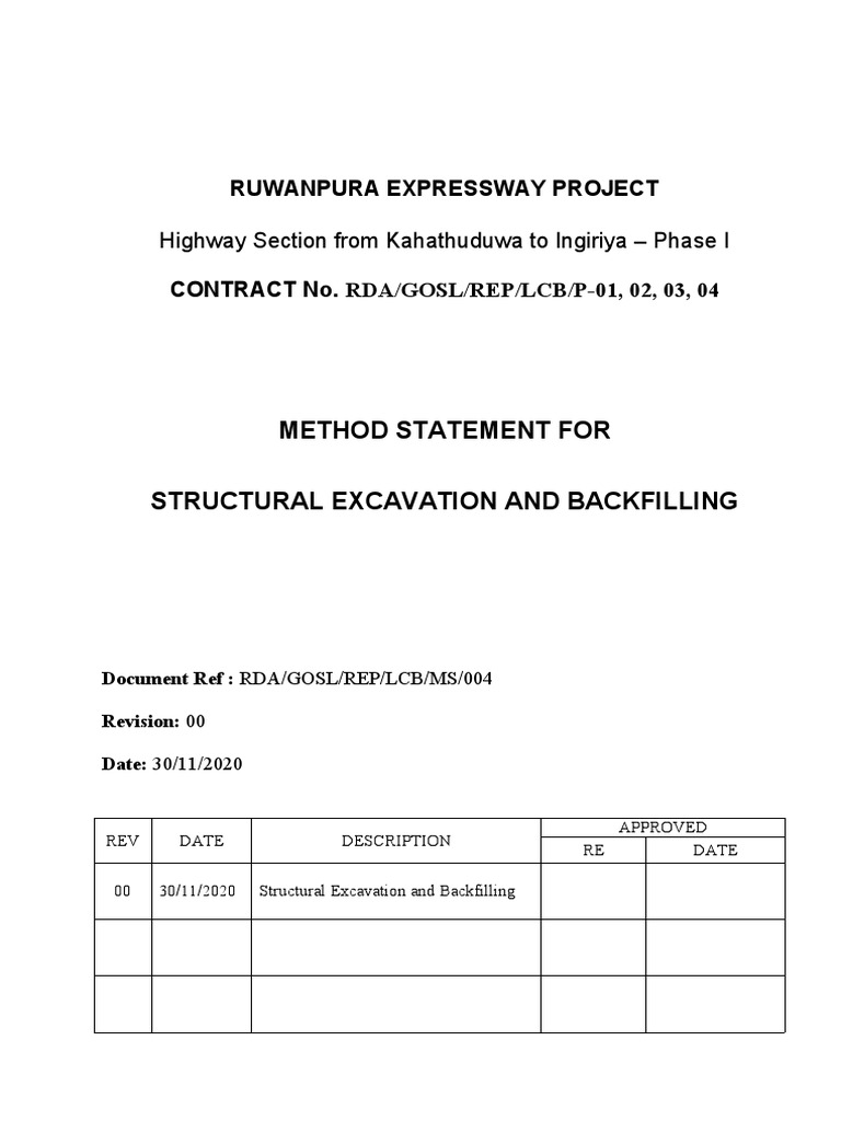 MS 004 - Structural Excavation and Backfilling | PDF | Concrete ...
