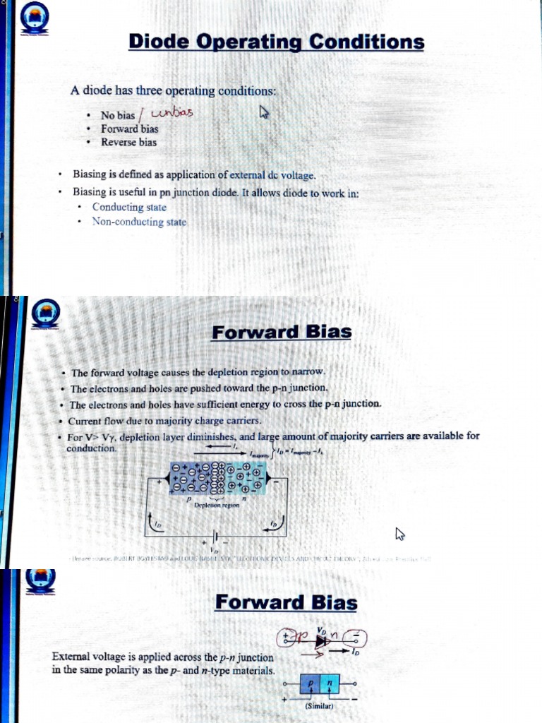 Lecture 5 Basic Electronics Notes | PDF | P–N Junction | Diode