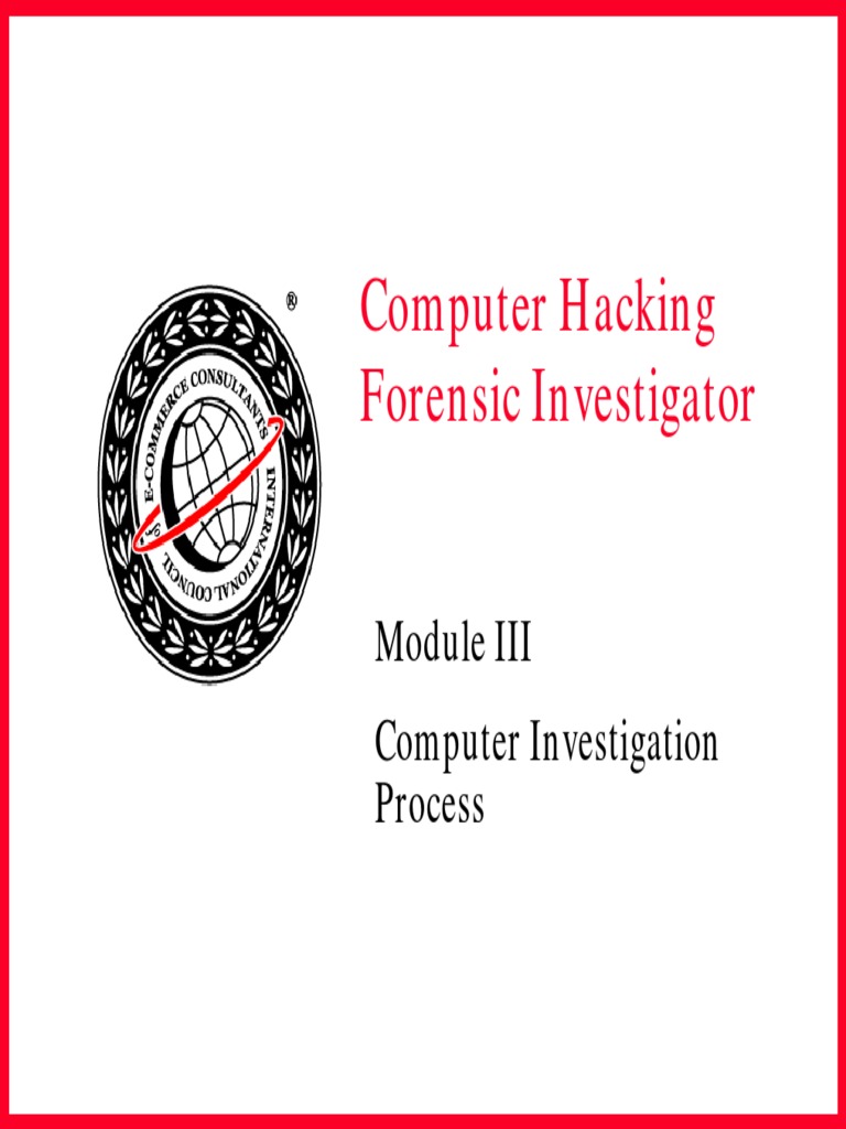 Module 03 Computer Investigation Process | PDF | Crime Scene | Copyright