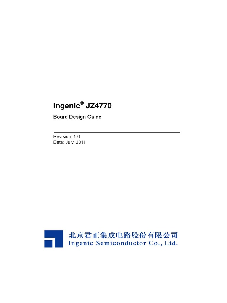 JZ4770 - Board - Design Guide - EN PDF | PDF | Usb | Capacitor