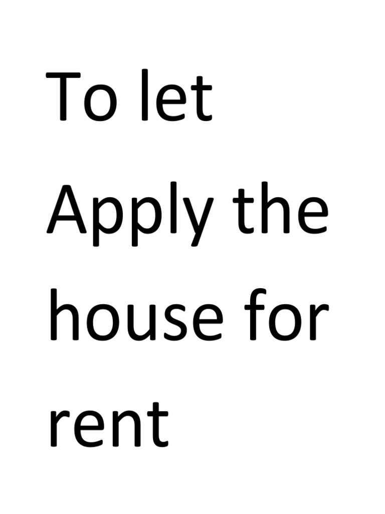 To Let | PDF