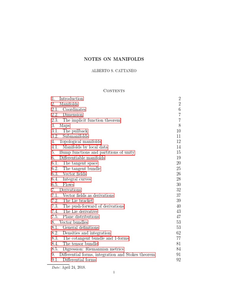Comprehensive Guide to Manifolds | PDF | Differentiable Manifold ...