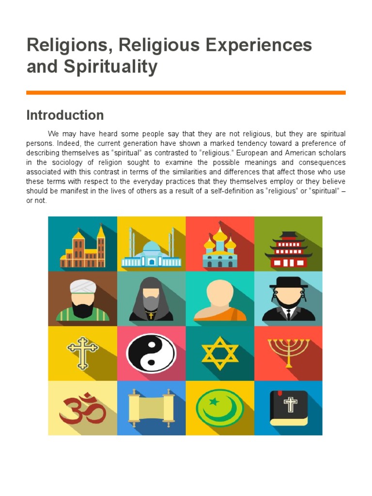 Religions, Religious Experiences Introduction | PDF | Spirituality ...