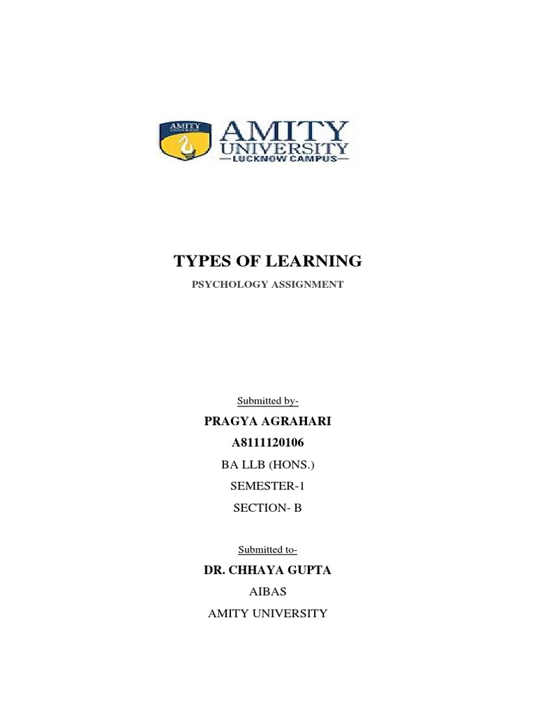 Learning in Psychology | PDF | Classical Conditioning | Reinforcement