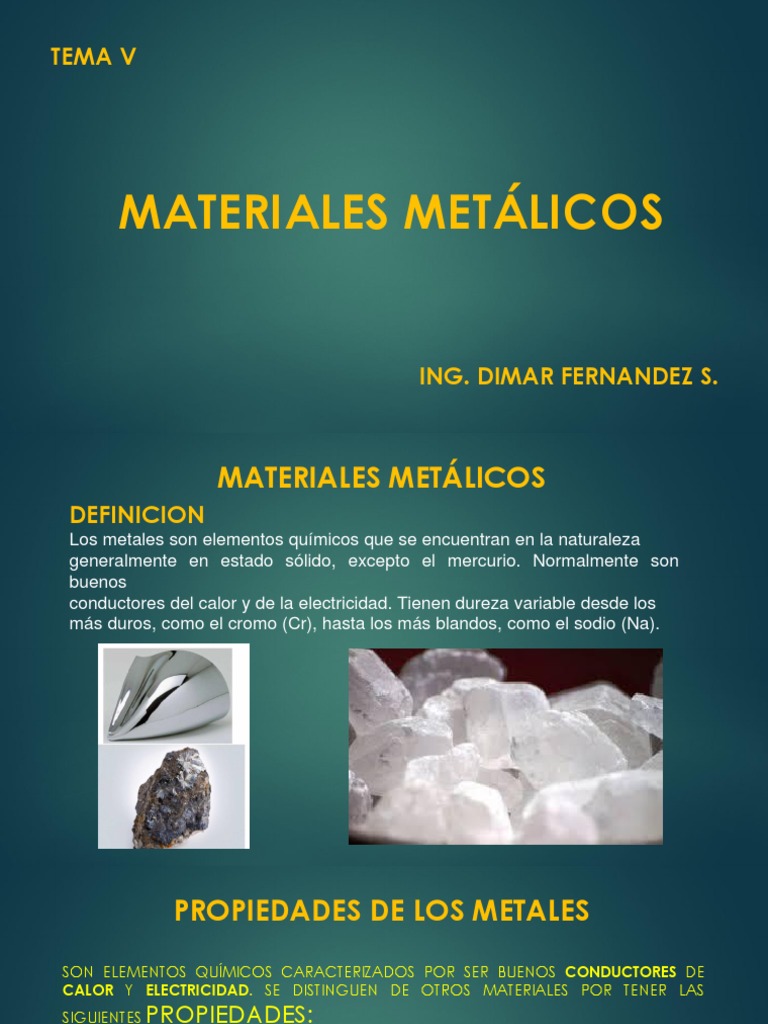 Materiales Metalicos | PDF | Rieles | Aluminio